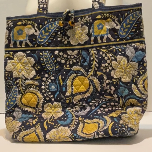 Vera Bradley | Bags | Vera Bradley Ellie Blue Tote Bag Purse Vintage ...